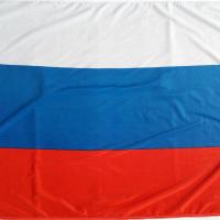China 3x5' Russia National Flag Knitted Polyester Rope and loops Customized indoor outdoor for sale