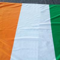 China 3x5' Côte d'Ivoire National Flag Knitted Polyester Rope and loops Customized indoor outdoor for sale