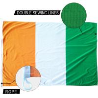 China 3x5' Côte d'Ivoire National Flag Knitted Polyester Rope and loops Customized indoor outdoor for sale