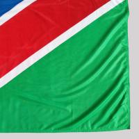 China 3x5' Namibia National Flag Knitted Polyester Rope And Swiss Buckle Customized for sale