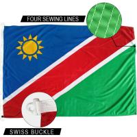 China 3x5' Namibia National Flag Knitted Polyester Rope And Swiss Buckle Customized for sale