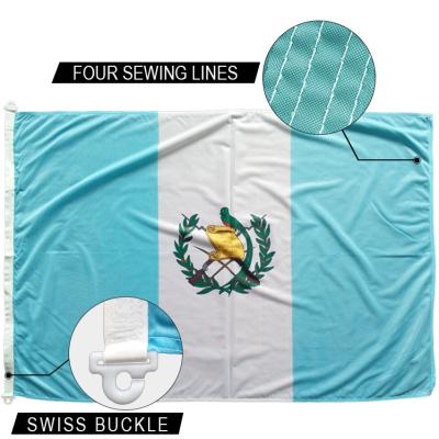 China Guatemala National Flag 3x5' With Double Sided Hemming 100% Polyester for sale