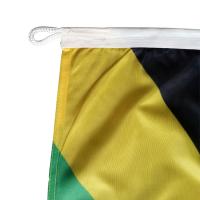 China Jamaica National Flag 3x5' Knitted Polyester Rope And Loops Customized Indoor Outdoor for sale
