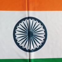 China Customized Indoor Outdoor 3x5' India National Flag Knitted Polyester Rope And Loops for sale