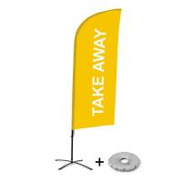 China 4.5m x 3.5m Custom Printed Teardrop Flagpoles with UV Treatment and 360° Rotating Base for sale