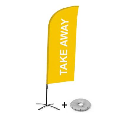 China 4.5m x 3.5m Custom Printed Teardrop Flagpoles with UV Treatment and 360° Rotating Base for sale