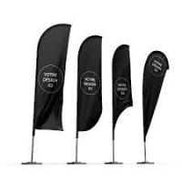China Double-Sided Aluminum Fiberglass Flagpole with 90% Color Penetration - Custom Beach Advertising Flags for Outdoor Use for sale