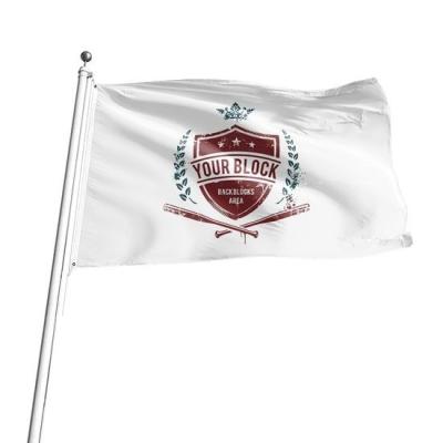 China Single Sided Custom Sports Flag Banner 3x5 Ft - 100% Polyester with 90% Color Penetration for sale