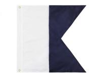 China Marine Signal Flag with Digital Printing - Custom Sizes 3x5 Feet, B1 Treatment for Outdoor Use for sale