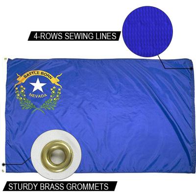 China Nevada State Flag 3x5 Ft Outdoor Heavy Duty Dupont Nylon with Brass Grommets and 4-Row Stitching for sale