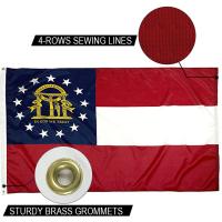 China State of Georgia Flag 3x5 ft Outdoor Dupont Heavy duty Nylon US Flags Brass Grommets for sale
