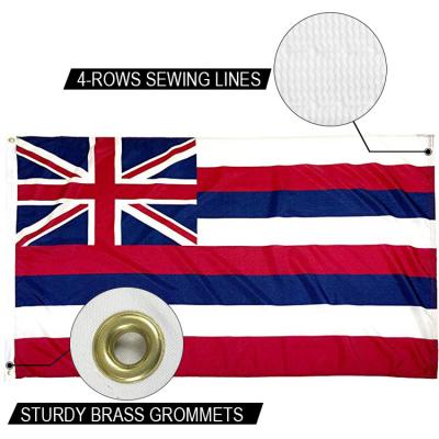 China State of Hawaii Flag 3x5 ft Outdoor Dupont Heavy duty Nylon US Flags Brass Grommets for sale