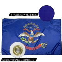 China 3x5' State of North Dakota Flag Outdoor Indoor Heavy Duty Dupont Nylon US Flags Canvas Header with 2 Brass Grommets for sale