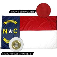 China State of North Carolina Flag 3x5 ft Outdoor Heavy duty Dupont Nylon US Flags Brass Grommets for sale