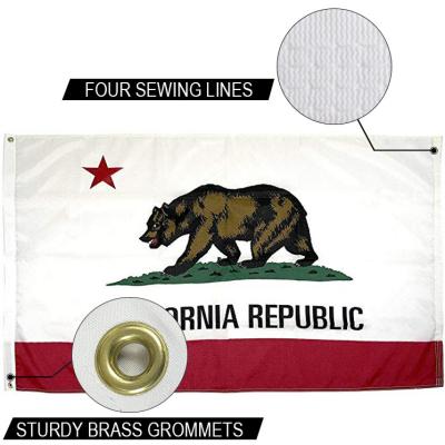 China State of California Flag 3x5 ft Outdoor Heavy duty Dupont Nylon US Flags Strong Canvas Heading and  Brass Grommets for sale