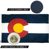 China State of Colorado Flag 3x5 ft Outdoor Heavy duty Dupont Nylon US Flags Strong Canvas Heading and  Brass Grommets for sale