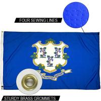 China State of Connecticut Flag 3x5 ft Outdoor Heavy duty Dupont Nylon US Flags Strong Canvas Heading and  Brass Grommets for sale