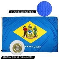 China State of Delaware Flag 3x5 ft Outdoor Heavy duty Dupont Nylon US Flags Strong Canvas Heading and  Brass Grommets for sale