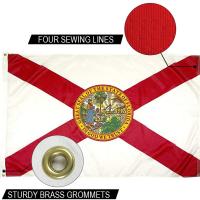 China State of Florida Flag 3x5 ft Outdoor Heavy duty Dupont Nylon US Flags Strong Canvas Heading and  Brass Grommets for sale