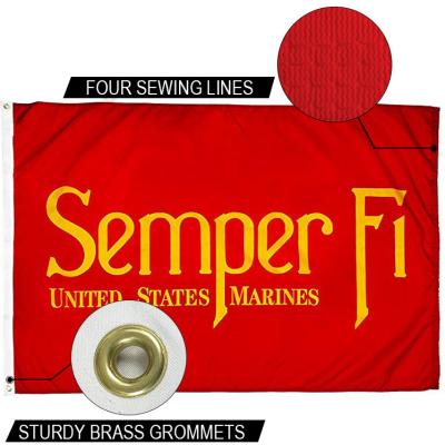 China State of Semper FI Flag 3x5 ft Outdoor Heavy duty Dupont Nylon US Flags Strong Canvas Heading and  Brass Grommets for sale
