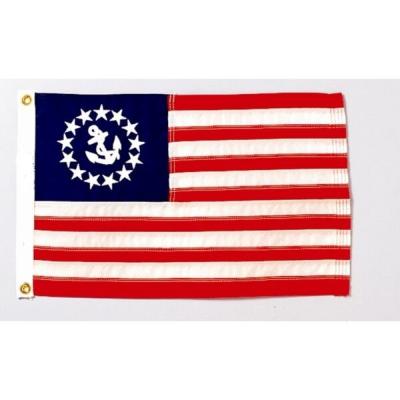 China Custom Embroidered Advertising Flags - Spun Polyester Material with 90% Color Penetration and B1 Treatment for Outdoor Use for sale