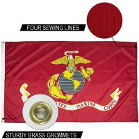 China US Marine Corps Flag 3x5 ft Outdoor Heavy duty Dupont Nylon Strong Canvas Heading and Brass Grommets for sale