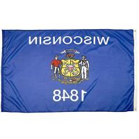 China State of Wisconsin Flag 3x5 ft Outdoor Heavy duty Dupont Nylon US Flags Strong Canvas Heading and  Brass Grommets for sale