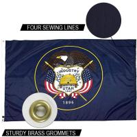 China State of Utah Flag 3x5 ft Outdoor Heavy duty Dupont Nylon US Flags Strong Canvas Heading and  Brass Grommets for sale