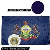 China Pennsylvania State Flag 3x5 ft Outdoor Heavy Duty Dupont Nylon with Brass Grommets and Water-Resistant Treatment for sale