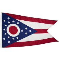 China State of Ohio Flag 3x5 ft Outdoor Heavy duty Dupont Nylon US Flags Strong Canvas Heading and  Brass Grommets for sale