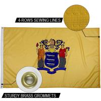 China Acid Digital Printing State Of New Jersey Flag 3x5 Ft Outdoor Heavy Duty Dupont Nylon for sale