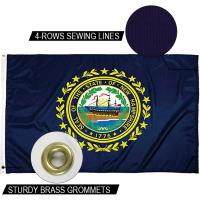 China Waterproof New Hampshire State Flag 3x5ft with Dupont Nylon and Brass Grommets for Outdoor Use for sale