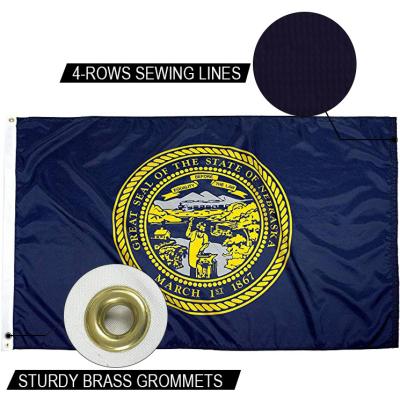 China Nebraska State Flag 3x5 ft Heavy Duty Dupont Nylon with Water Resistant Treatment and Brass Grommets for sale