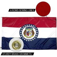 China Nylon Mississippi State Flag 3x5 ft with Canvas Heading and Brass Grommets for Outdoor Use for sale