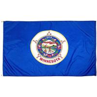 China State of Minnesota Flag 3x5 Ft with Heavy Duty Canvas Heading and Brass Grommets - Nylon 66 Material for sale