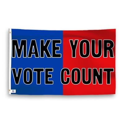 China 100D Polyester Double Sided Custom Presidential Election Flag 3x5ft with UV Treatment and Screen Printing for sale