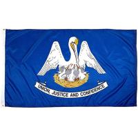 China Nylon Custom Flag State Of Louisiana Flag 3x5' Strong Canvas Heading And Brass Grommets for sale