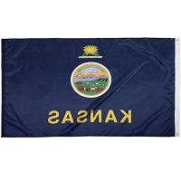 China Water Resistant State Of Kansas Flag 3 X 5ft Outdoor Heavy Duty Dupont Nylon US Flags for sale