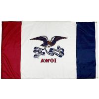 China State Of Iowa Flag 3x5 Ft Outdoor Custom Flag Strong Canvas Heading Brass Grommets for sale