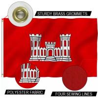 China Water Resistant US Army Corps Of Engineers Flag 3x5 Feet Knitted Polyester for sale