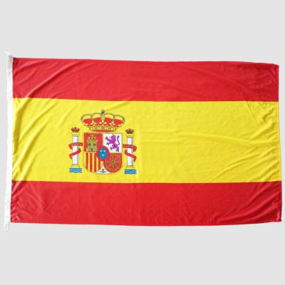 China Spain National Flag - 100% Polyester Screen Printed Custom Flags with 50PCS MOQ for Outdoor/Indoor Use for sale