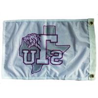 China Texas Southern University Logo Breeze Flag 12x18 Inches with Canvas Header and Brass Grommets - Knitted Polyester Construction for sale