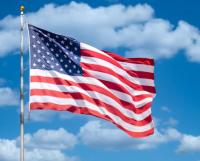 China American USA Flag Lightweight Design Mild Breeze Fly Bright Vivid for sale