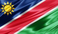China Namibia National Flag 3x5 Feet Knitted Polyester with Swiss Hooks and Rope for Outdoor Display for sale
