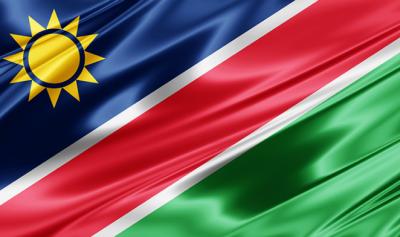 China Namibia National Flag 3x5 Feet Knitted Polyester with Swiss Hooks and Rope for Outdoor Display for sale