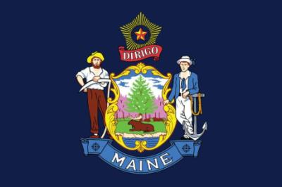 China USA Maine Flag Acid Digital Printing Heavy Duty Canvas Water Resistant for sale
