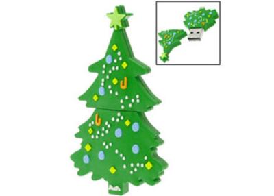 China Green PVC Customized Usb Flash Drive Christmas Tree Pearl Chain With Cap for sale