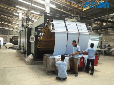 China 3 Pass Textile Drying Machine 132KW Tubular Knit Fabric Shrinking Drying Machine for sale