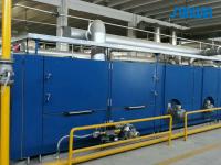 China Tubular Gas Heated Fabric Heat Setting Machine For Towel Fabrics 2200mm for sale