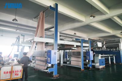 China Thermal Oil Heated Stenter Frame Fabric Heat Setting Machine For Fleece Fabrics for sale